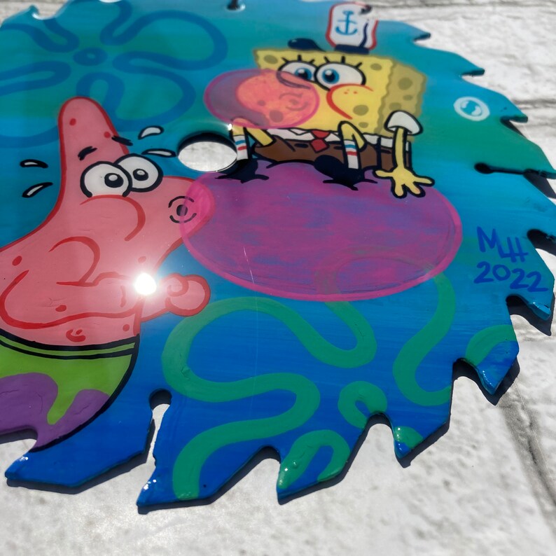 Spongebob and Patrick Bubblegum Saw Blade - Etsy Australia