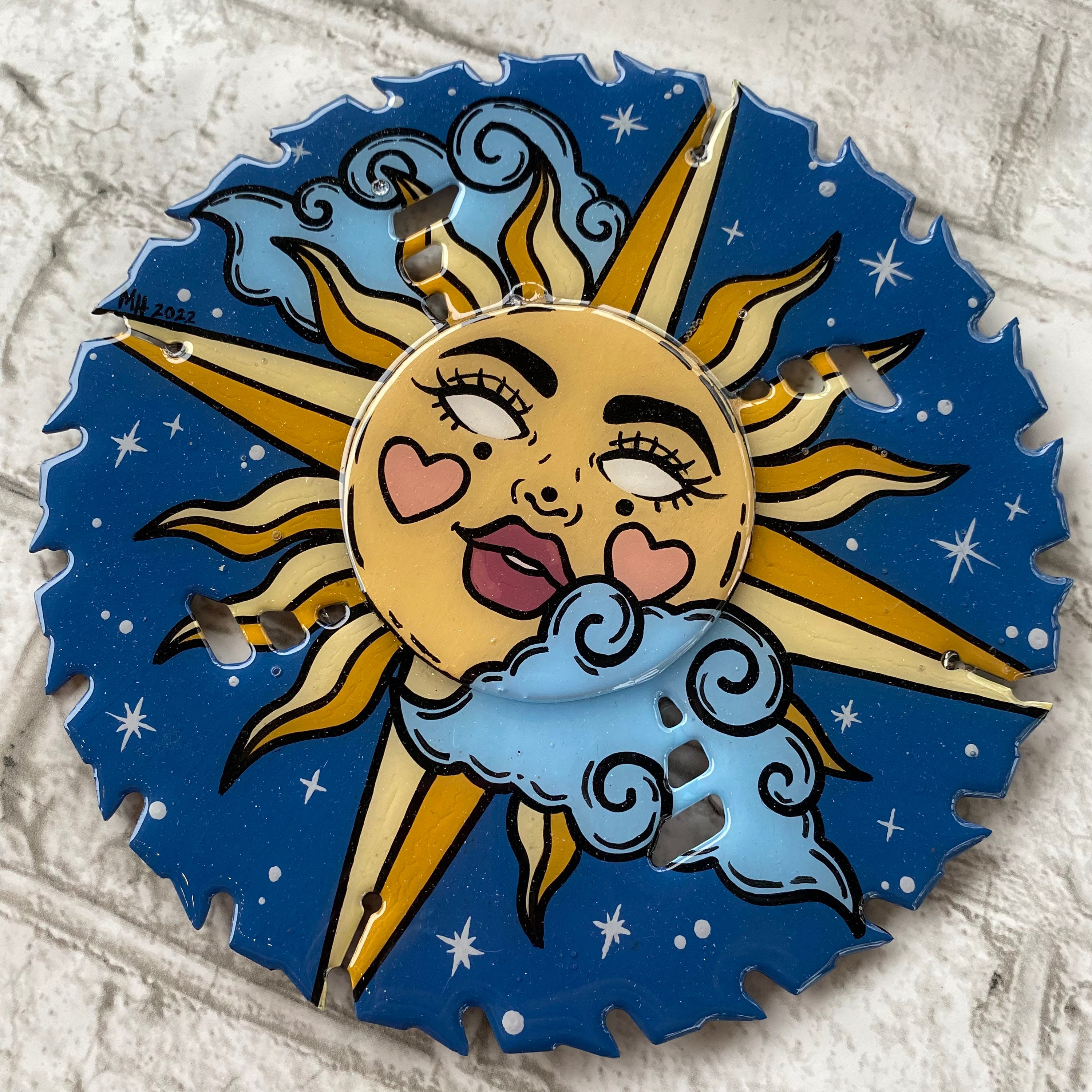 Goddess Sun and Moon Saw Blade - Etsy