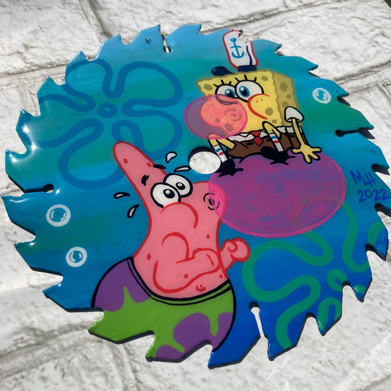 Spongebob and Patrick Bubblegum Saw Blade - Etsy