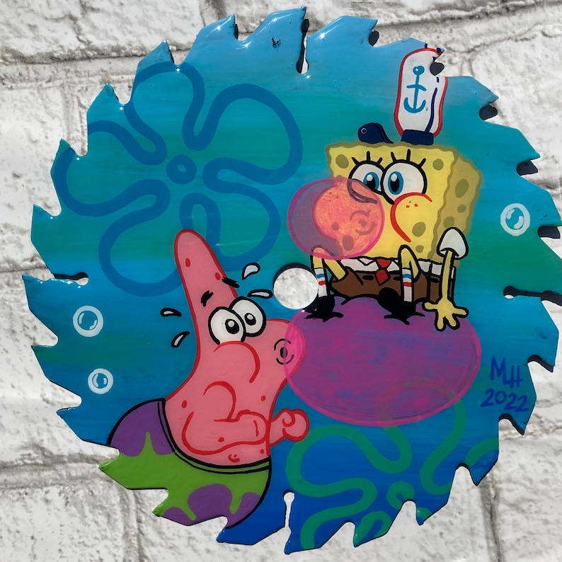 Spongebob and Patrick Bubblegum Saw Blade - Etsy