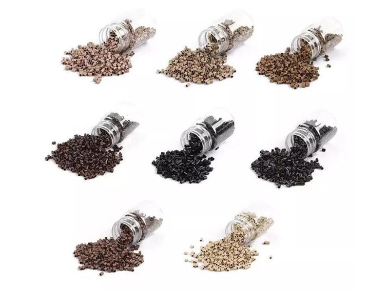 Small Copper Tubes Beads Linkies Rings Links for Tiny Stick I-tip Hair ...