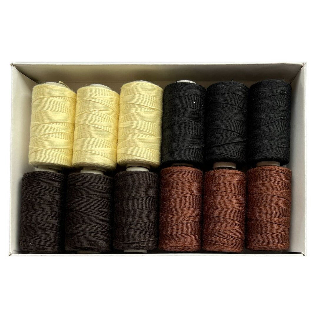 12 Pack Hair Extension Weave Weft Thread Black Dark Brown Blonde + 10 ...