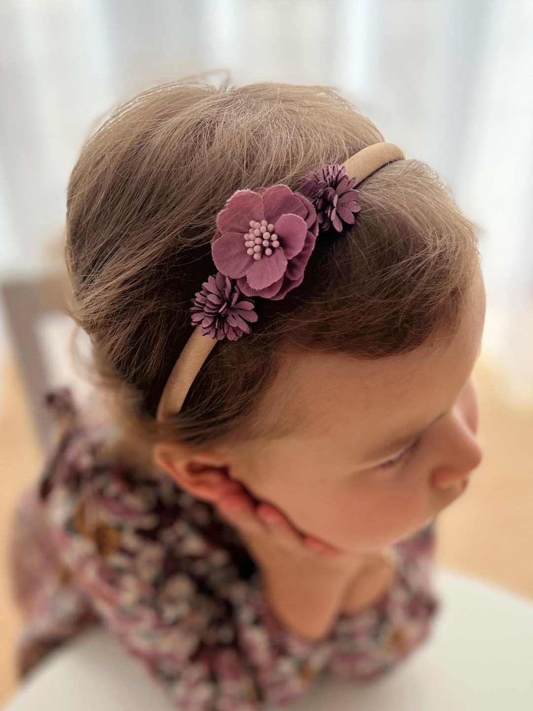 Pink, White, and Purple Flower Headband for Girls, Ages 2 and Up, Hair ...