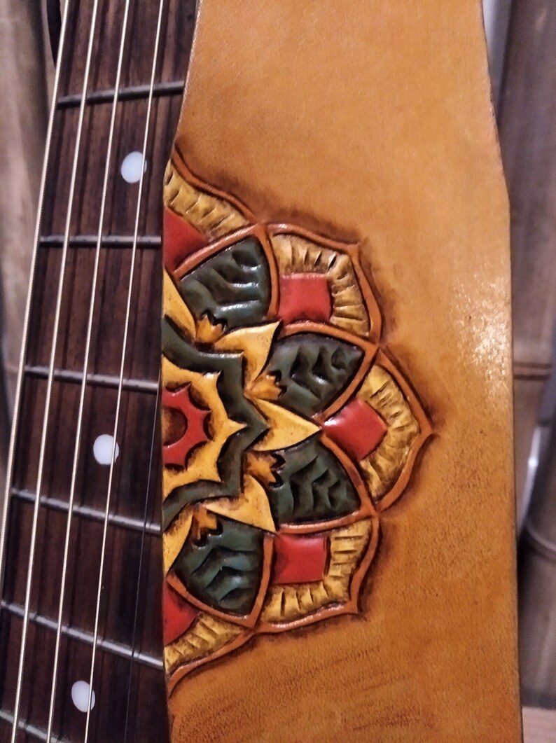 Mandala Guitar Strap - Etsy