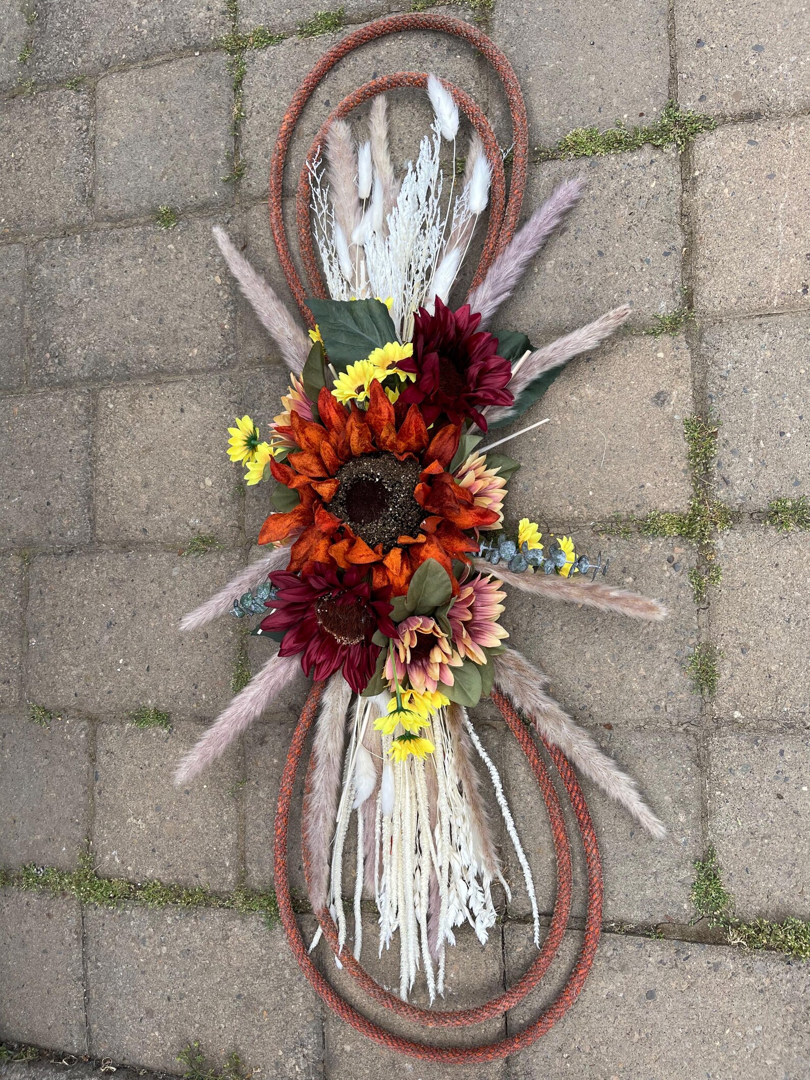 Rope Wreath, Western Lariat, Wreath,flower Wreath,cowboy Rope Wreath ...