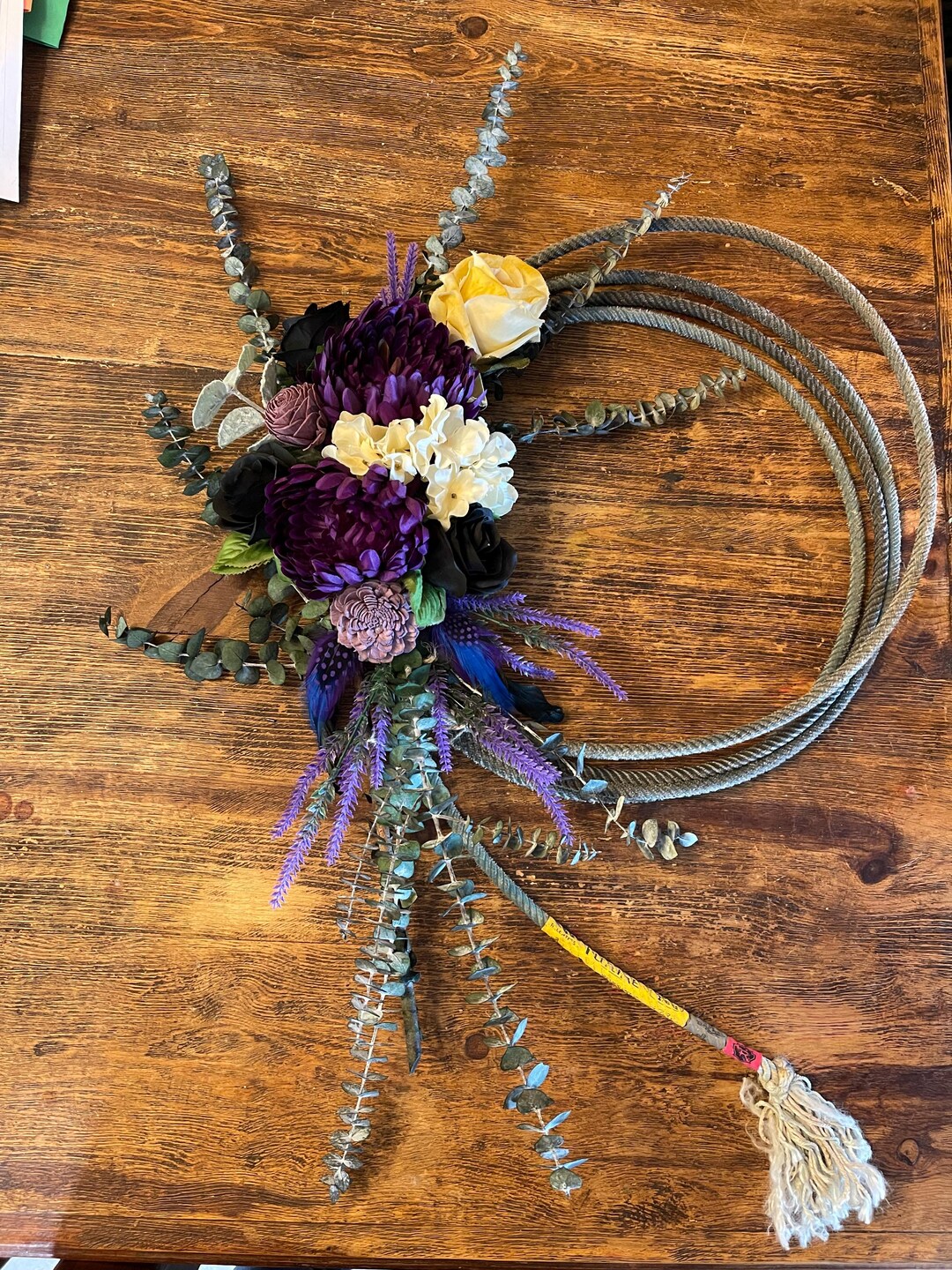 Rope Wreath, Western Lariat, Wreath,flower Wreath,cowboy Rope Wreath ...