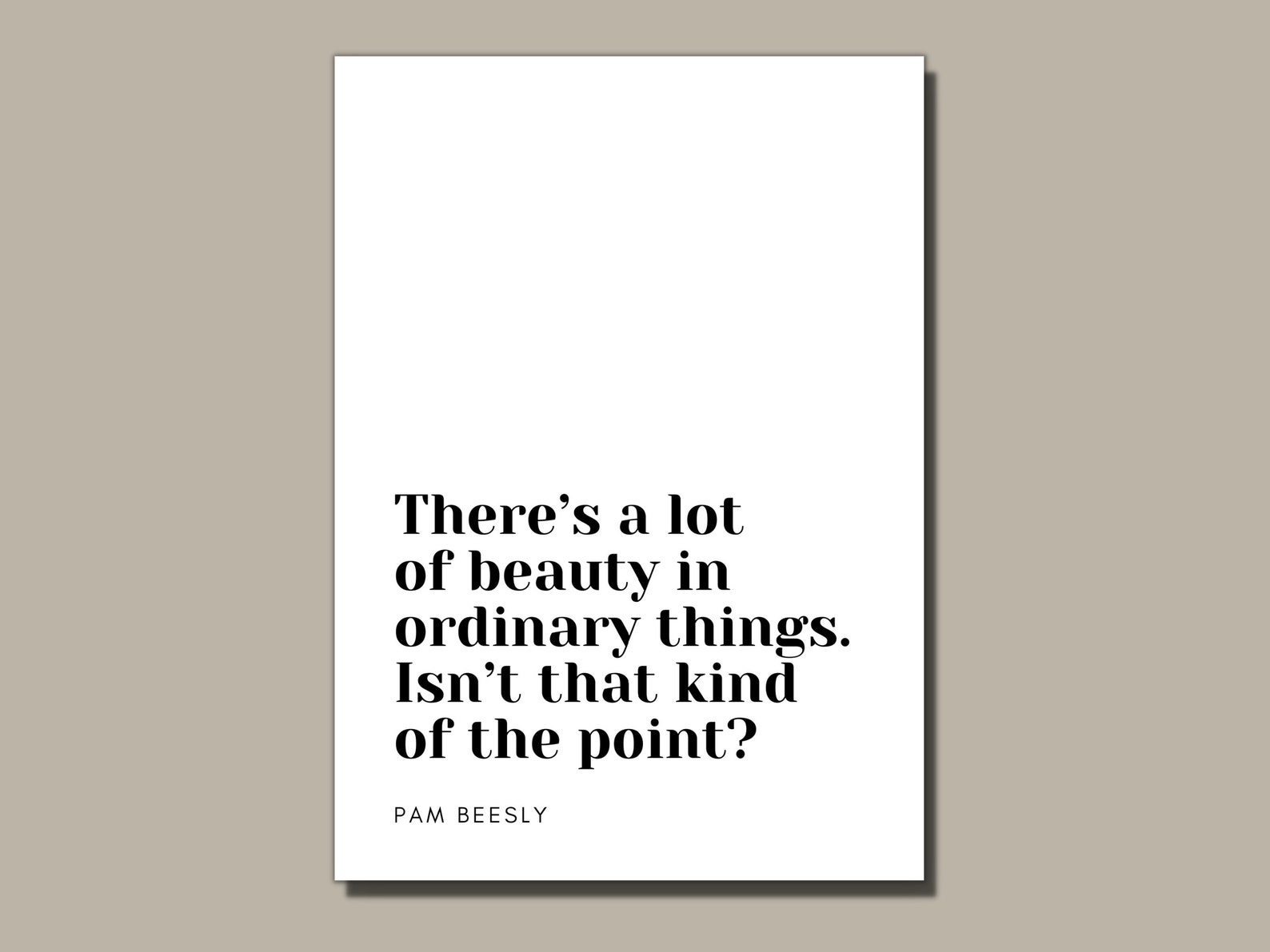 Pam Beesly Quote Poster the Office TV Show Beauty in - Etsy