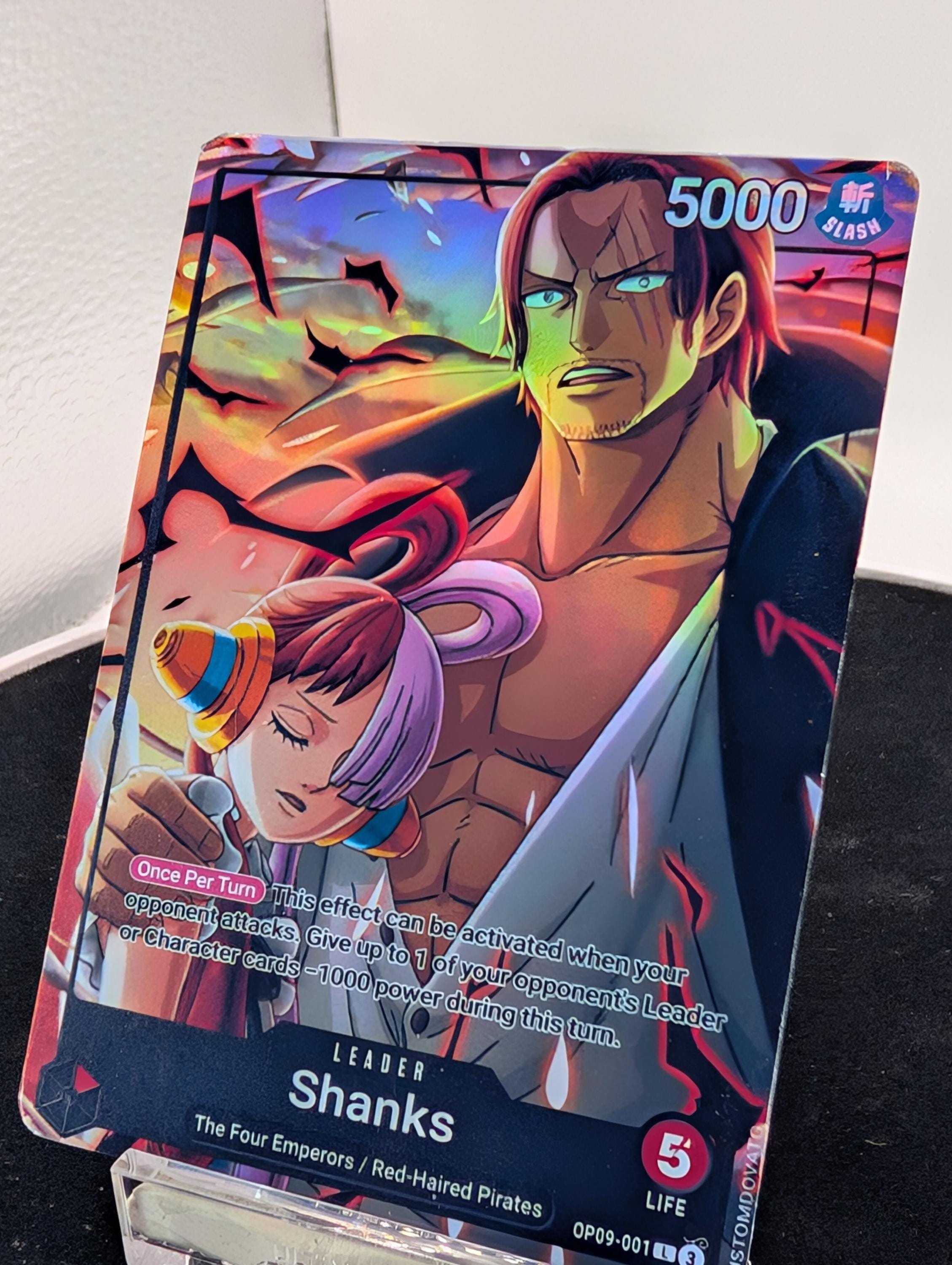 Shanks Op09 Leader Custom One Piece Card Game - Etsy