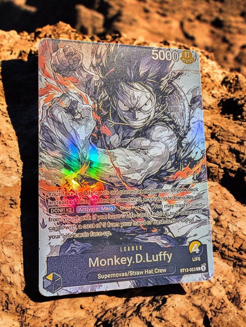 Luffy St13 Leader Custom One Piece Card Game. Fast Delivery via Mondial ...