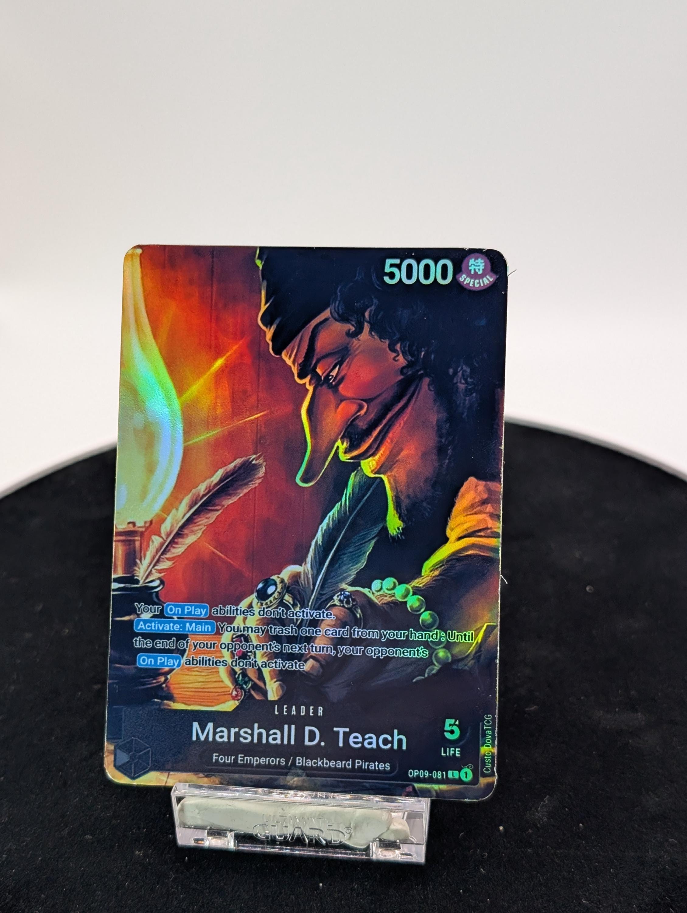 Teach Op09 Leader Custom One Piece Card Game - Etsy