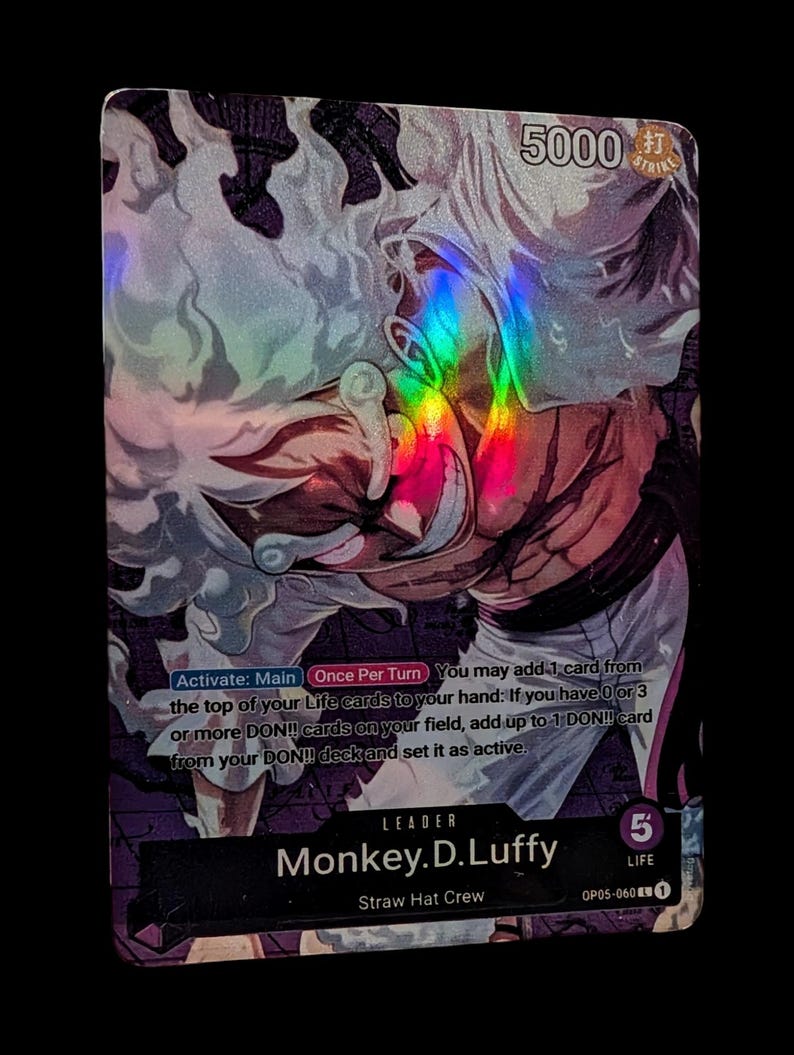LUFFY OP5 Leader Custom One Piece Card Game - Etsy