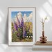 Purple Lupine Spring Neutral Spring Flowers Floral Art Country Field ...