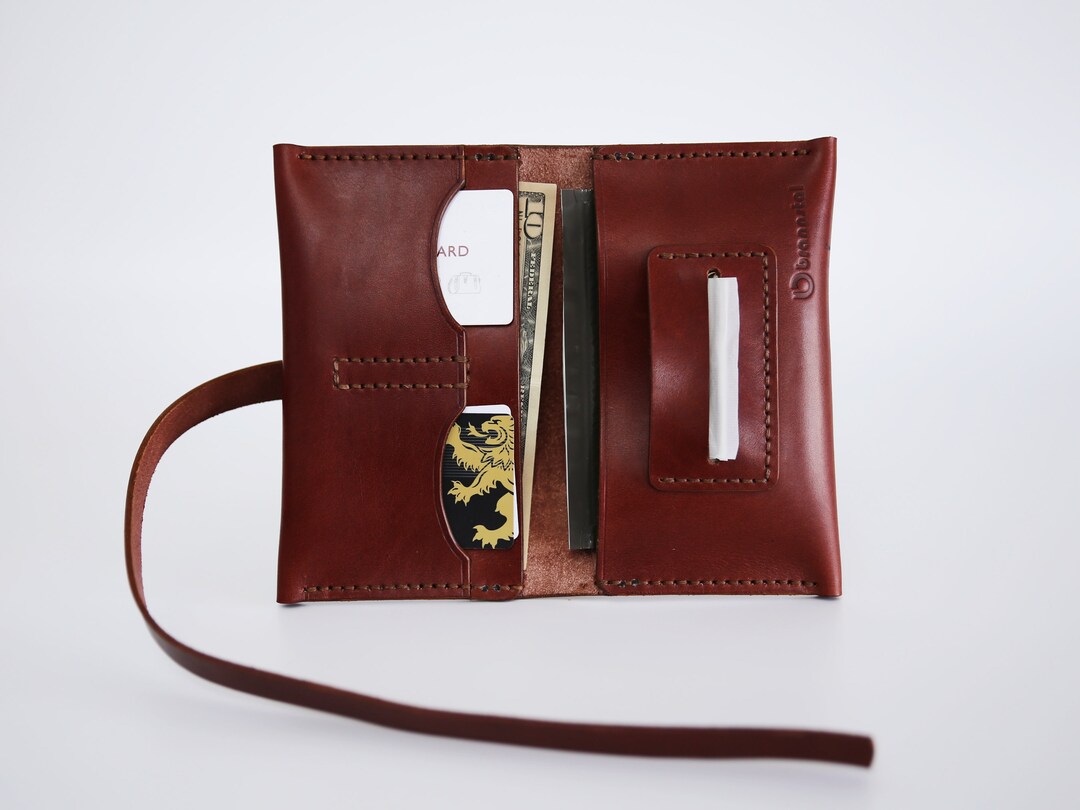 Handcrafted Leather Tobacco Pouch & Wallet - Stylish , Durable Design ...