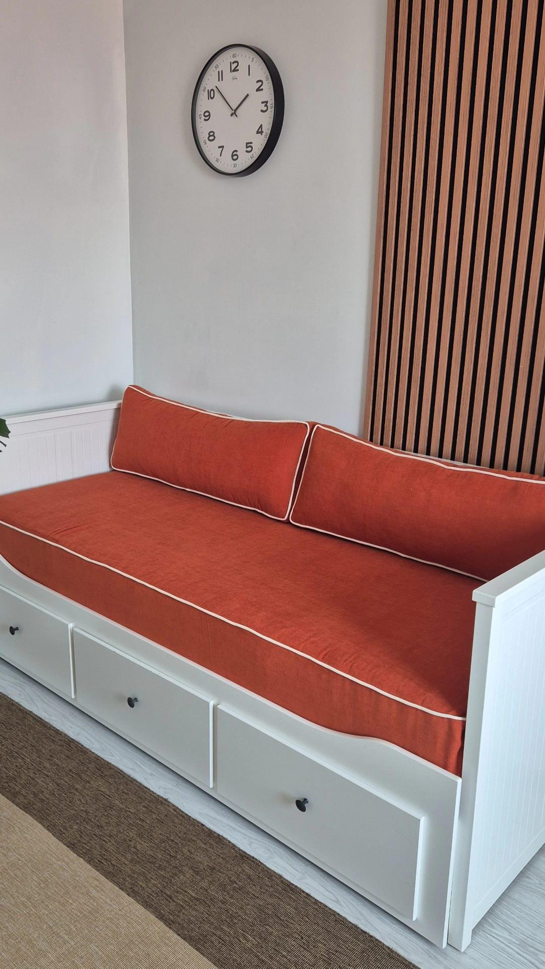 Fitted Daybed Slipcover, Soft Fabric Zippered Washable Custom Size ...