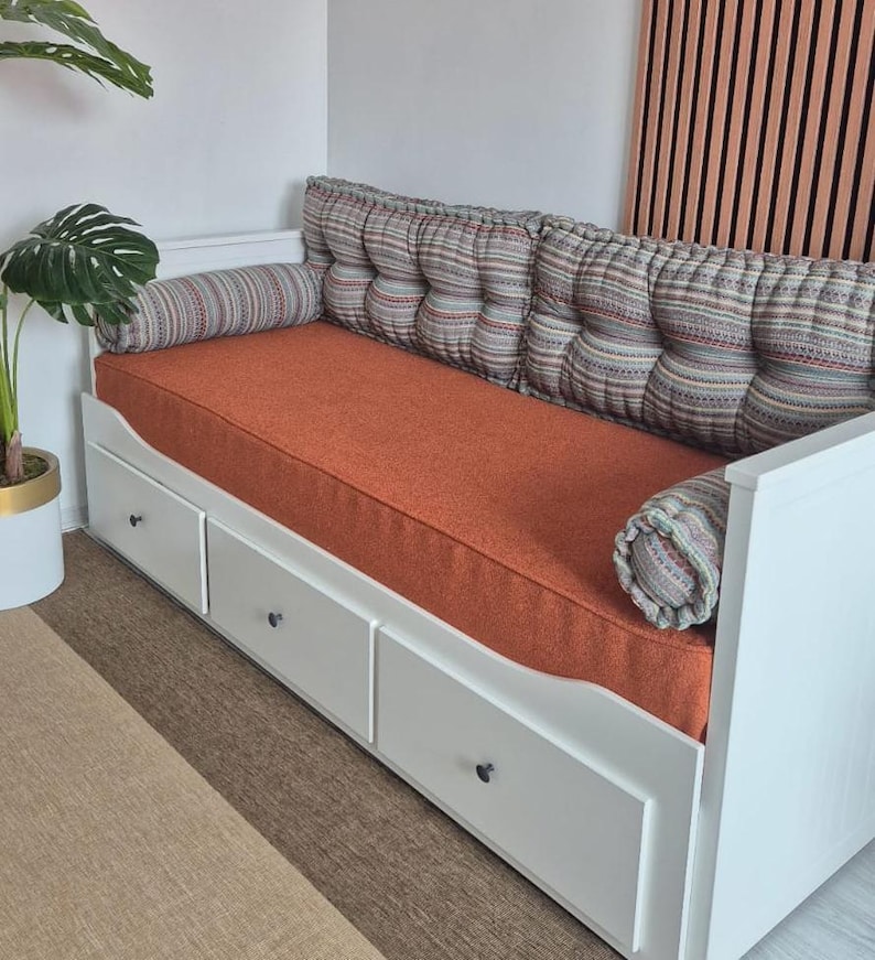 Custom Zippered Daybed Slipcover: Teddy Fabric, Fitted Bed Cover - Etsy