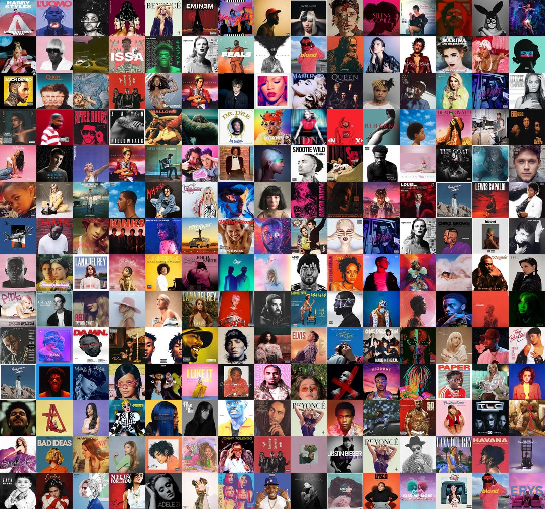210PCS | Album Cover Wall Collage | DIGITAL POSTERS | Music Collage ...
