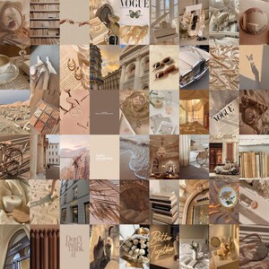 Neutral Cream Beige Wall Collage Kit | Boujee Boho Aesthetic Photo ...