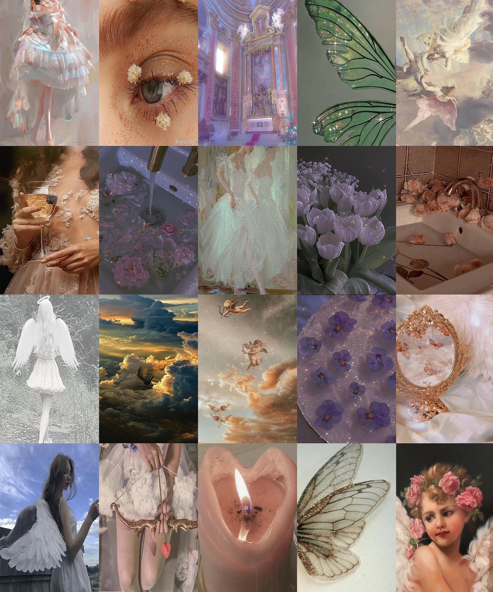 100 PCS Angel Core Aesthetic Wall Collage Kit Dreamy Wall - Etsy