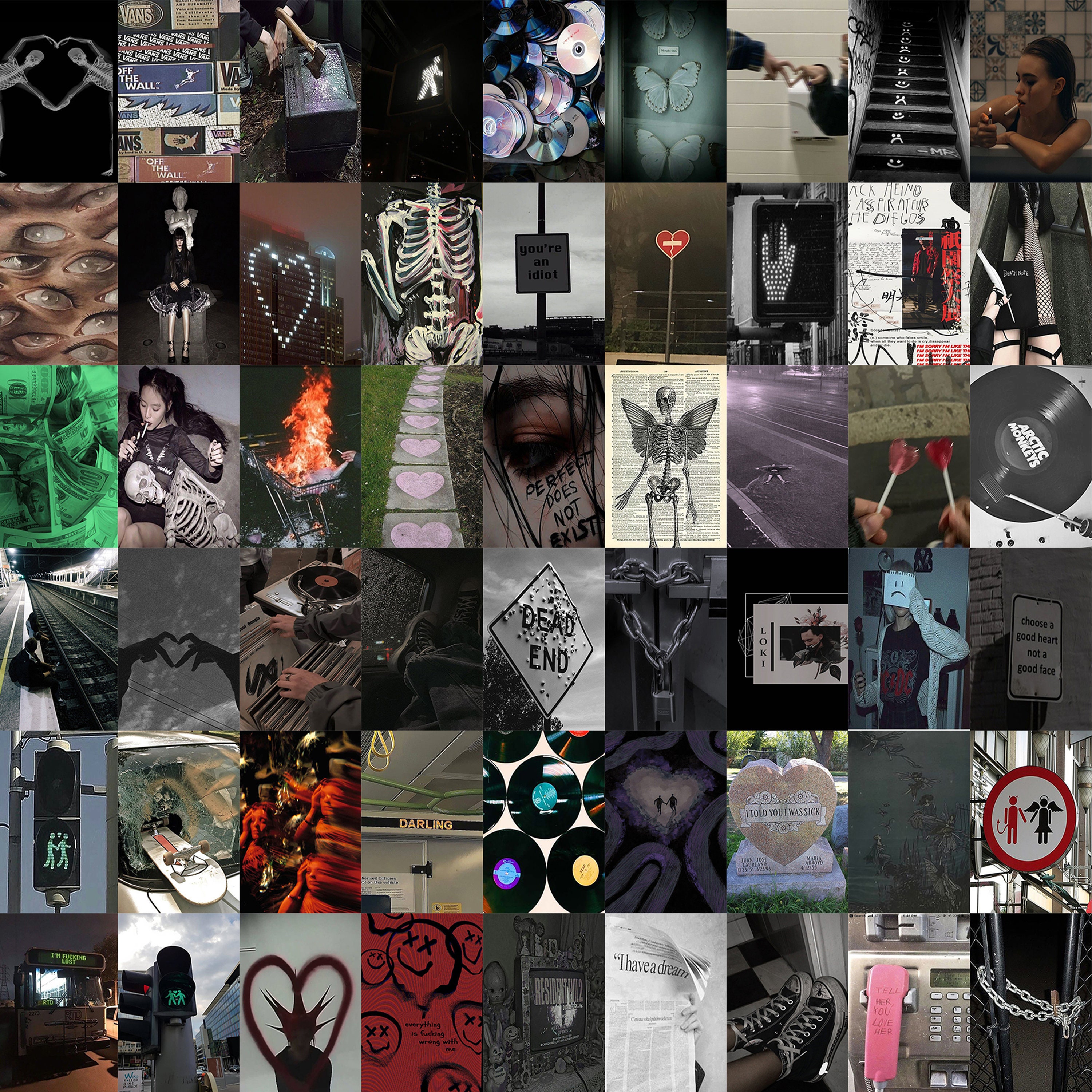 100PCS Goth Aesthetic Wall Collage Kit Grunge Wall - Etsy Canada