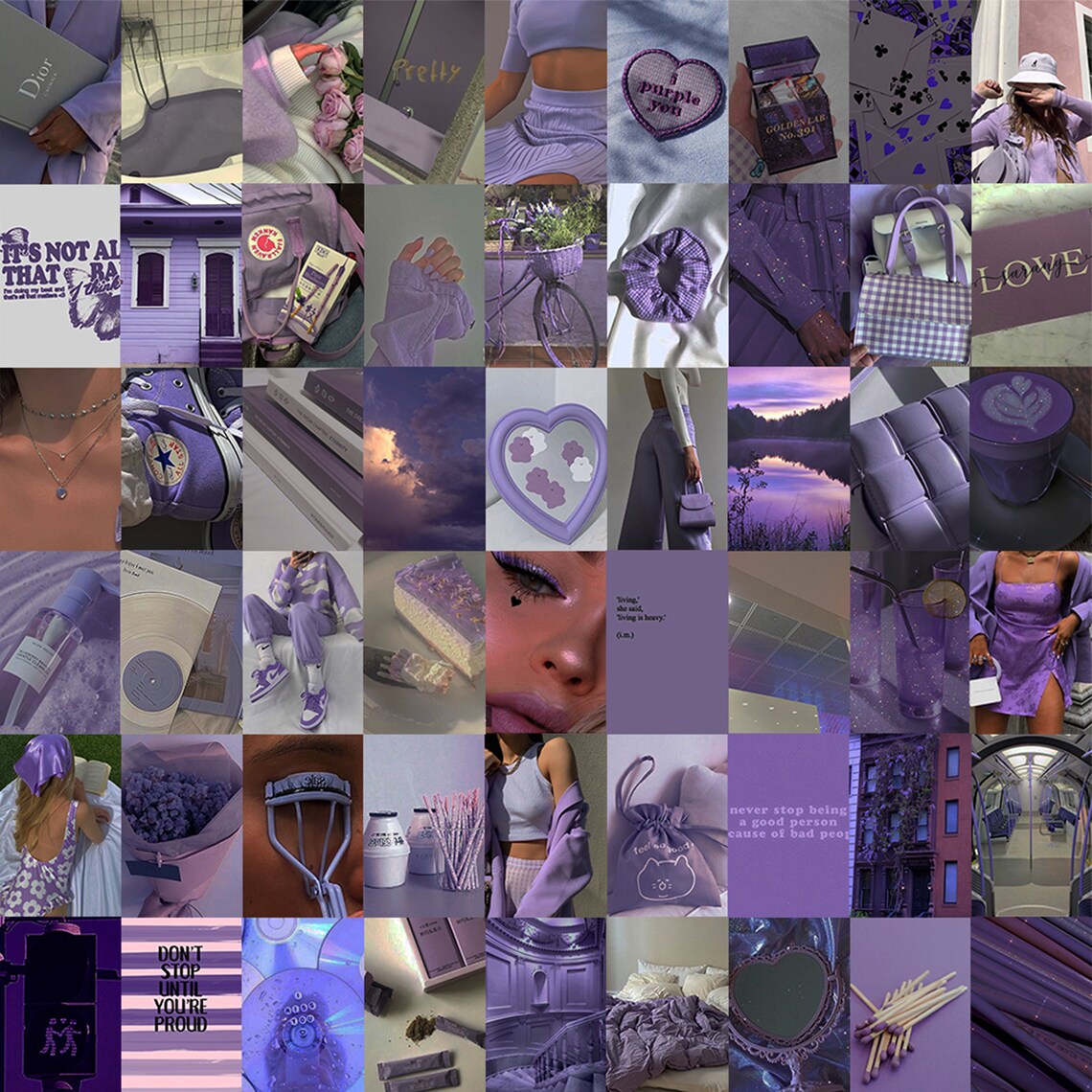 Boujee Purple Aesthetic Digital Wall Collage Purple Collage - Etsy