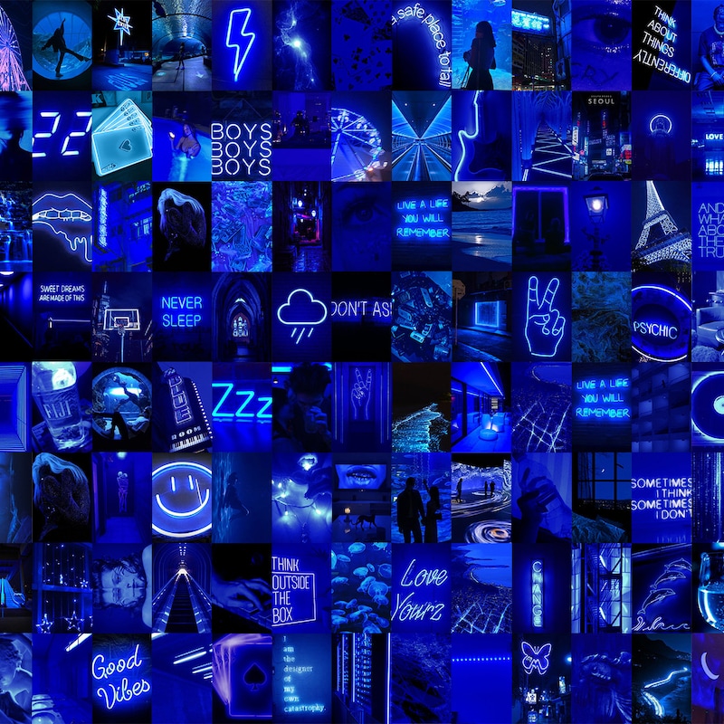 Blue Collage Kit - Etsy