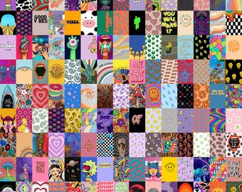 150 Indie Kid Digital Collage Kit Indie Wall Collage Aesthetic Digital ...