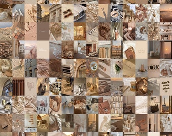 Neutral Aesthetic Wall Collage Kit digital Download 60 Pcs Neutral ...