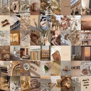 Neutral Cream Beige Wall Collage Kit Boujee Boho Aesthetic Photo ...