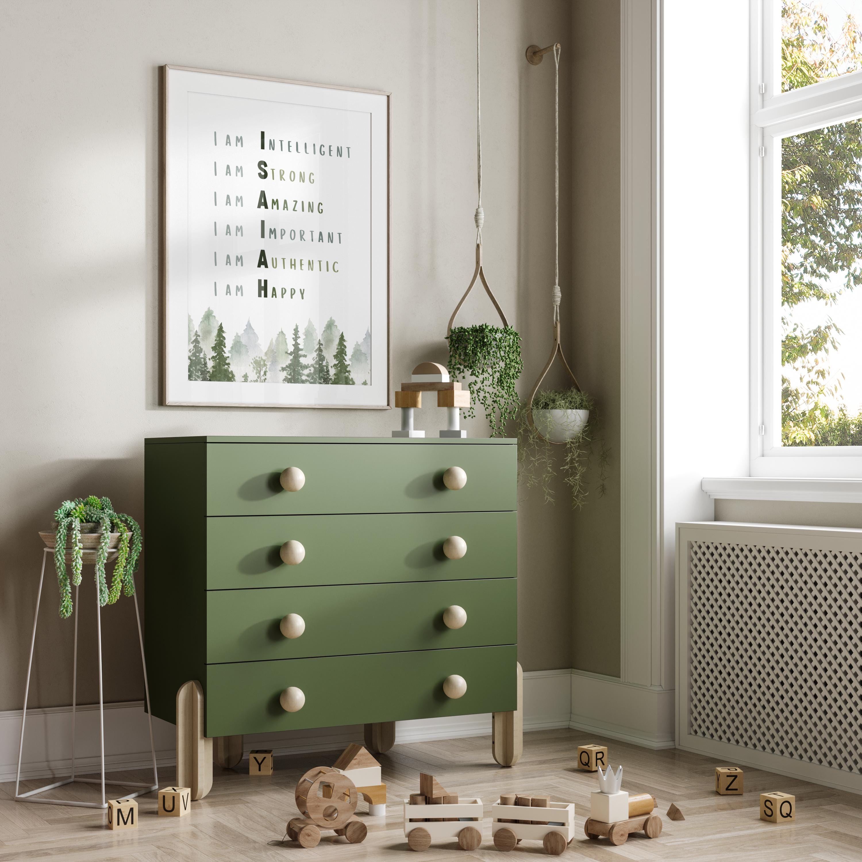 Custom Acrostic Name Poem Wall Art – "i Am" Positive Affirmations ...