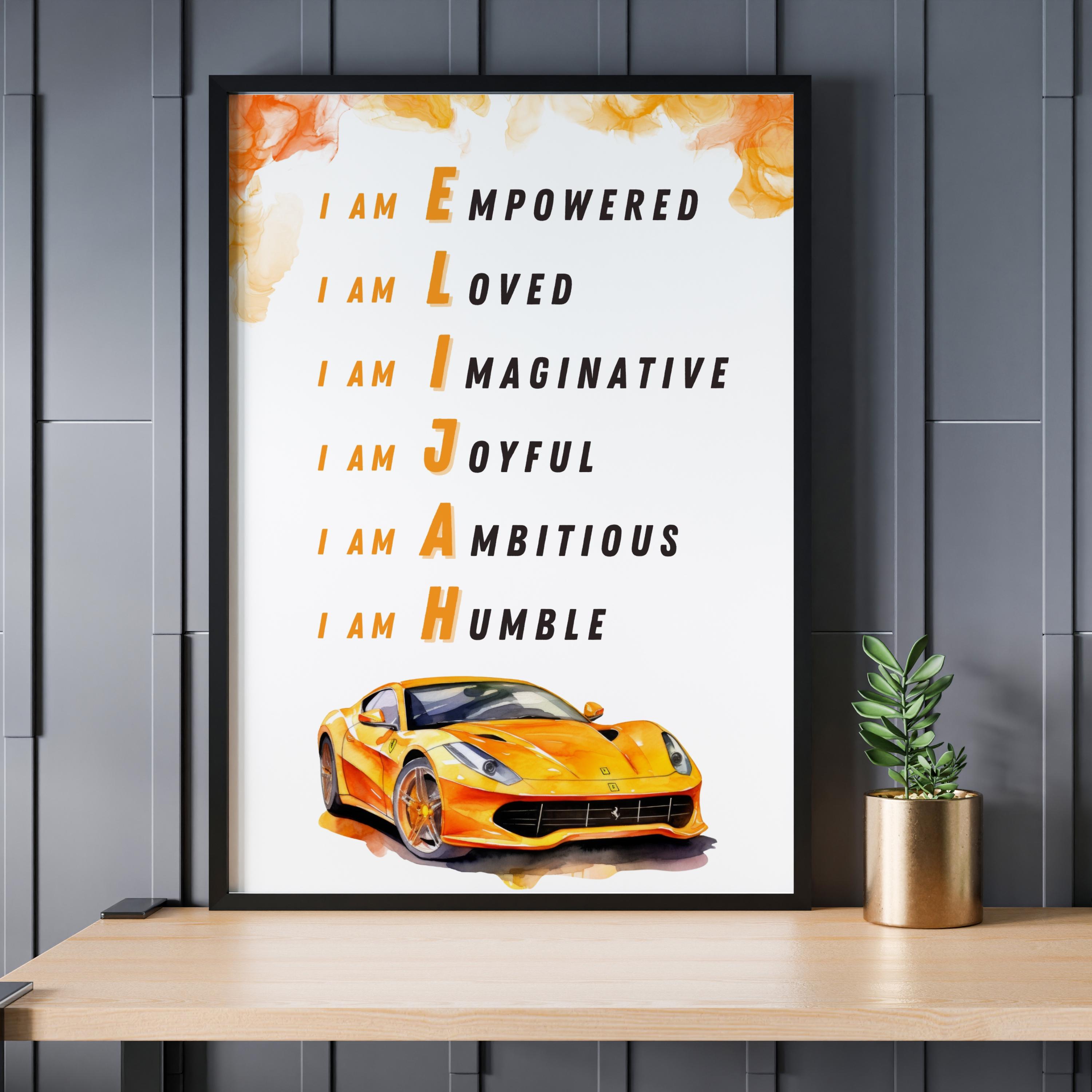 Personalized Name Poem - Acrostic Poem Affirmations Wall Art – Car ...
