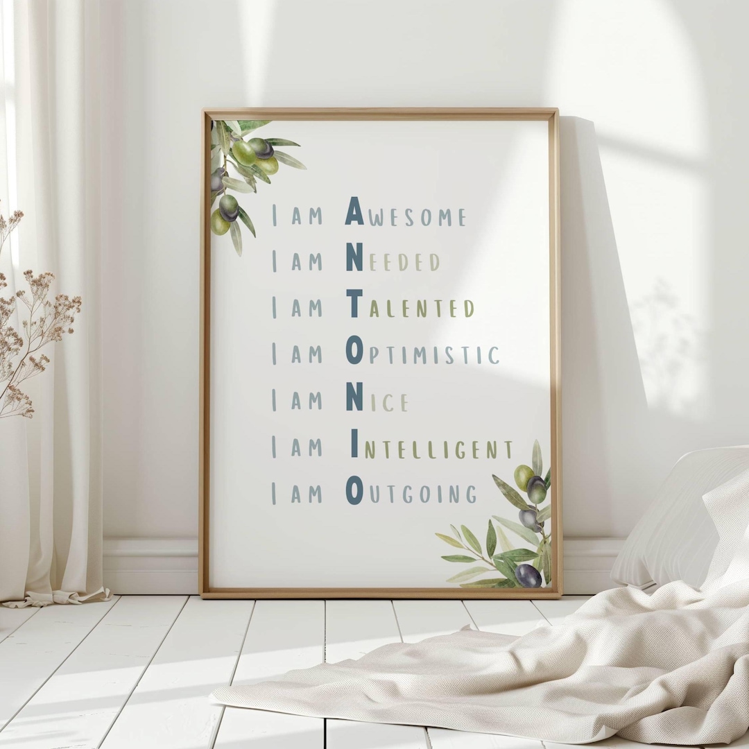 Custom Acrostic Name Poem Wall Art – "i Am" Positive Affirmations ...