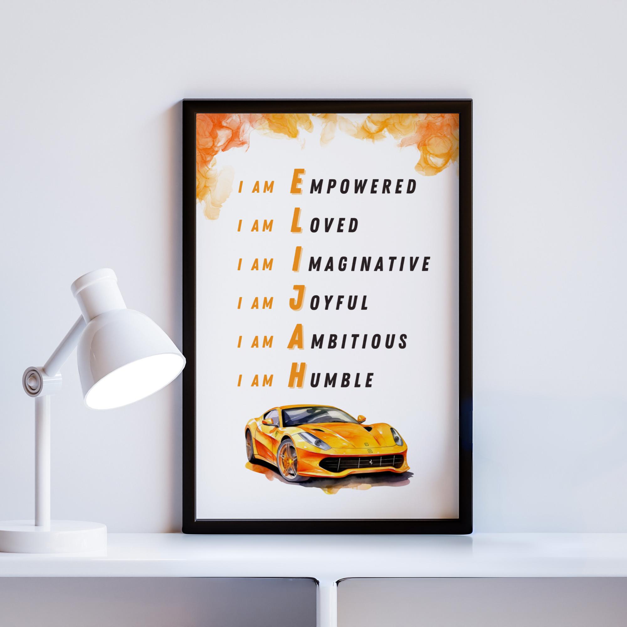 Personalized Name Poem - Acrostic Poem Affirmations Wall Art – Car ...