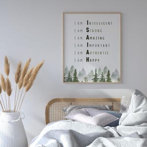 Custom Acrostic Name Poem Wall Art – "i Am" Positive Affirmations ...