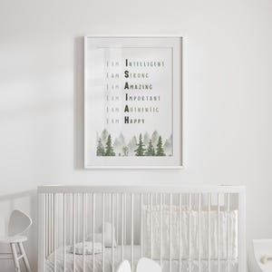 Custom Acrostic Name Poem Wall Art – "i Am" Positive Affirmations ...