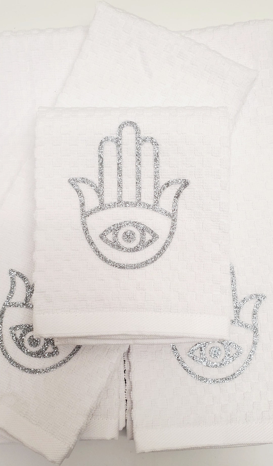 Custom White Hands Towels, Custom Towels, White Towels,personalized ...