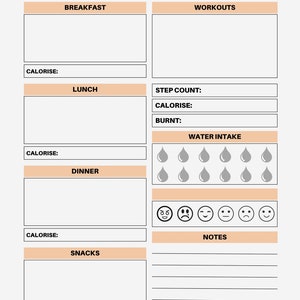 7 Day Food Diary - Digital Planner for Meal Tracking, Macros, and ...