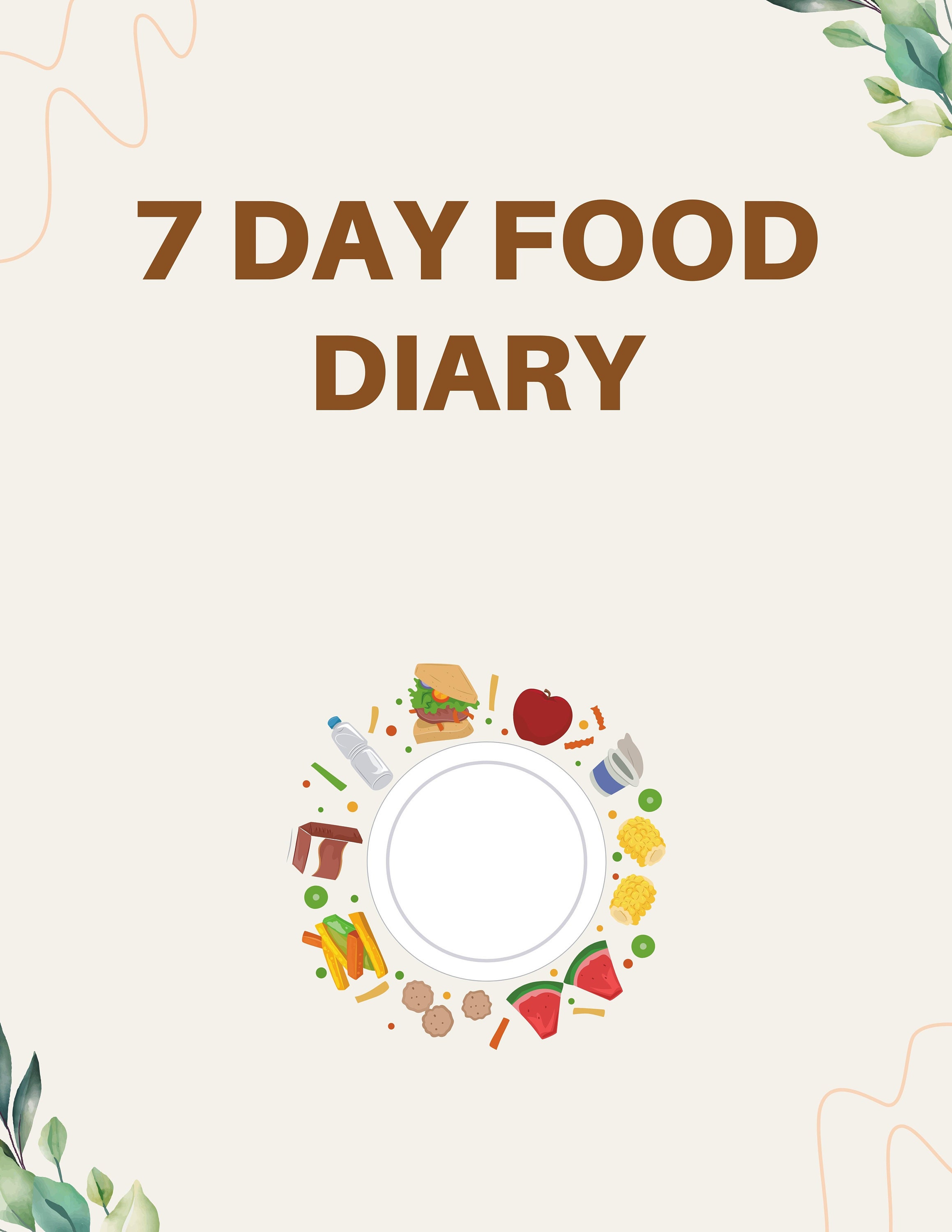 7 Day Food Diary - Digital Planner for Meal Tracking, Macros, and ...