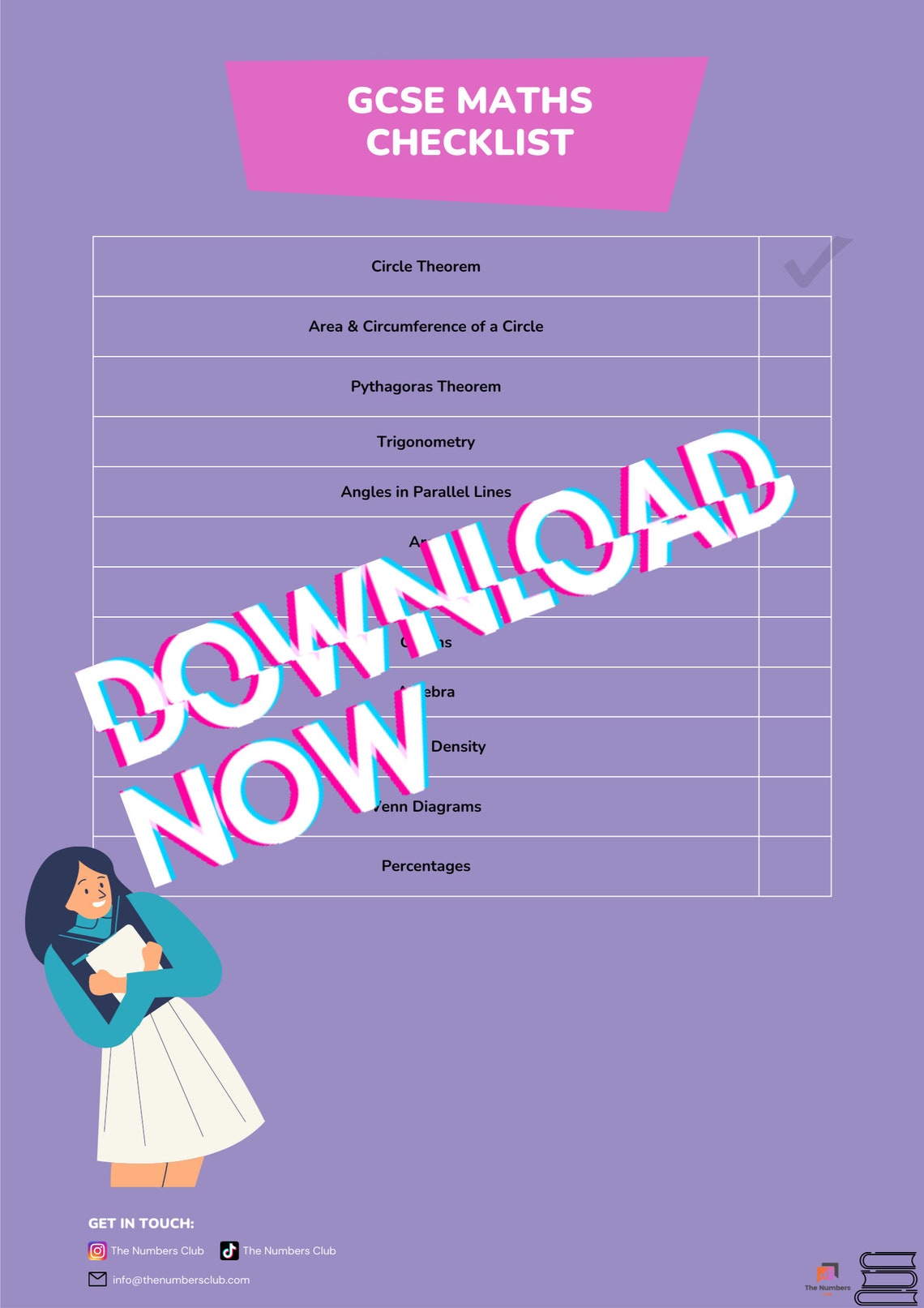 GCSE Maths Checklist Everything You Need to Know - Etsy