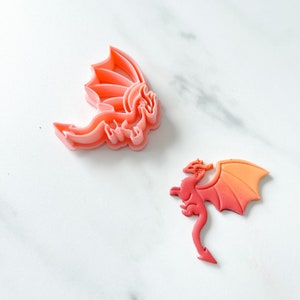 Embossed Dragon Clay Cutter for Earrings, Dragon Clay Cutter, Polymer ...