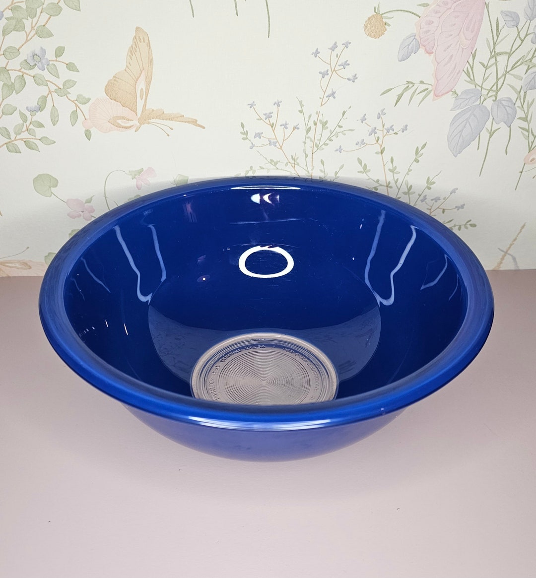 Vintage Rainbow 325 10 Inch Mixing Bowl From Pyrex Dark Blue - Etsy