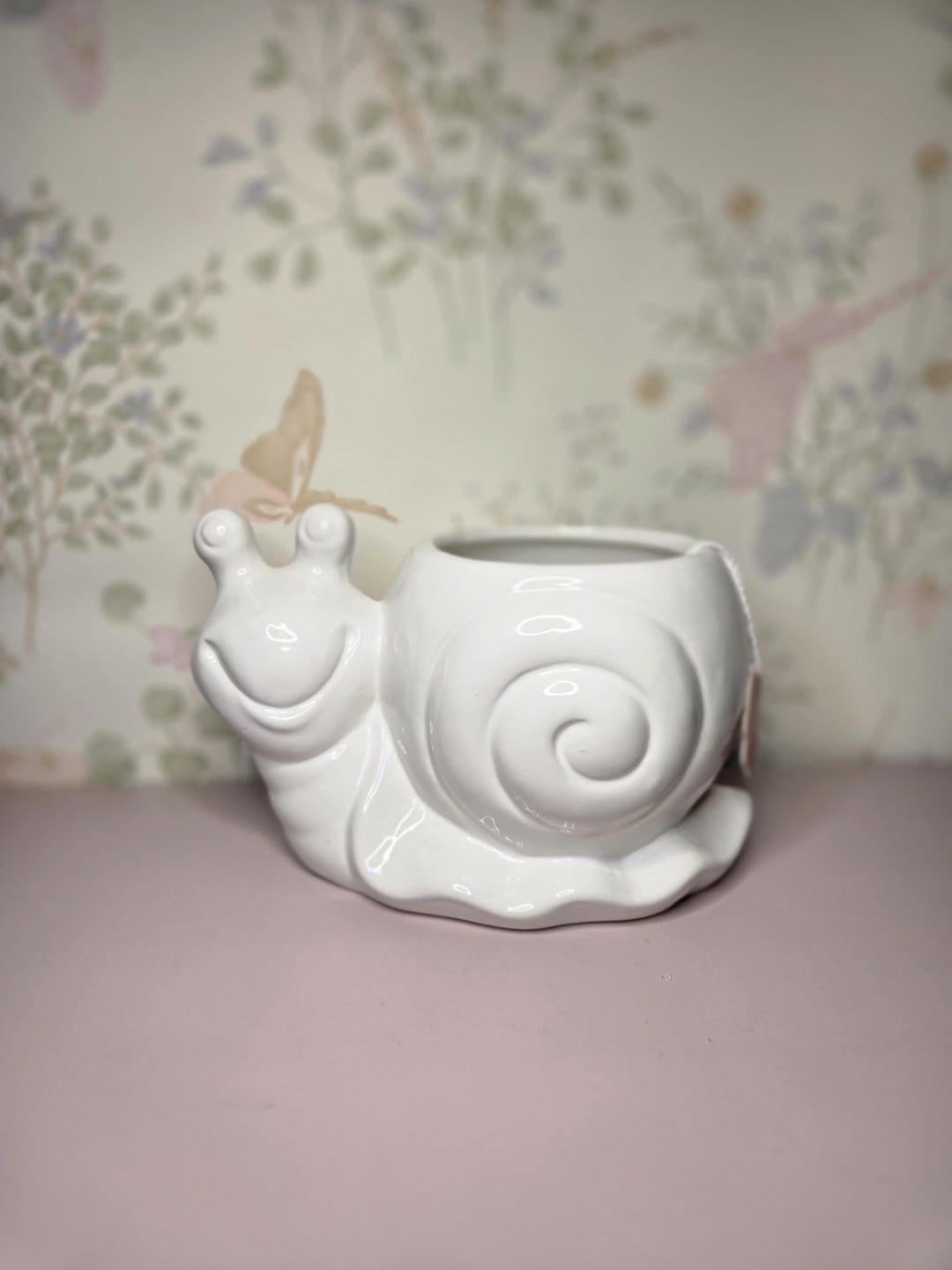 Large Cream Anthropomorphic Snail Planter Flower Pot - Etsy