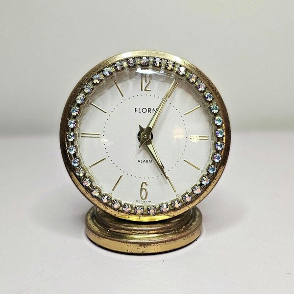 Rhinestone Clock - Etsy