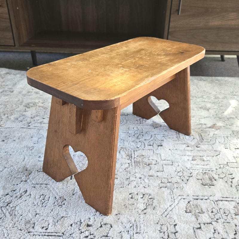 Wooden Footstool - Etsy