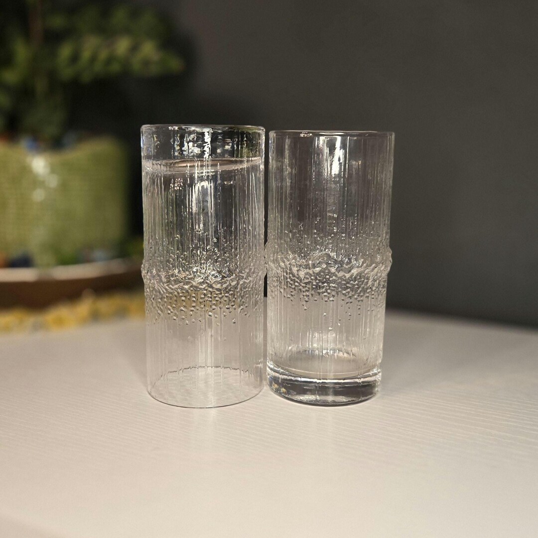 Set of 2 IITTALA Finland NIVA Highball Cocktail Glass-wirkkala-12 Oz ...