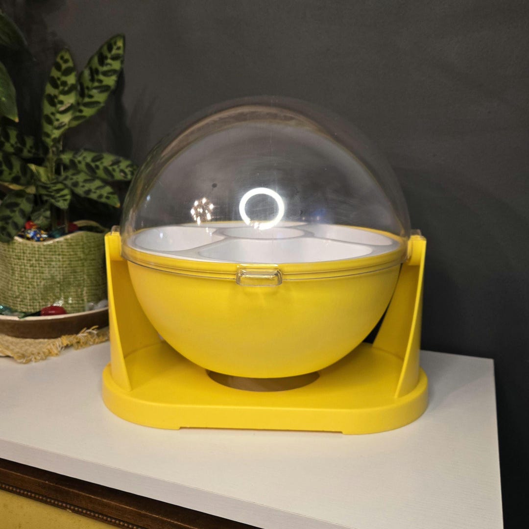 Space Age Food Serving Atomic Snack Tray With Ice Compartment and ...