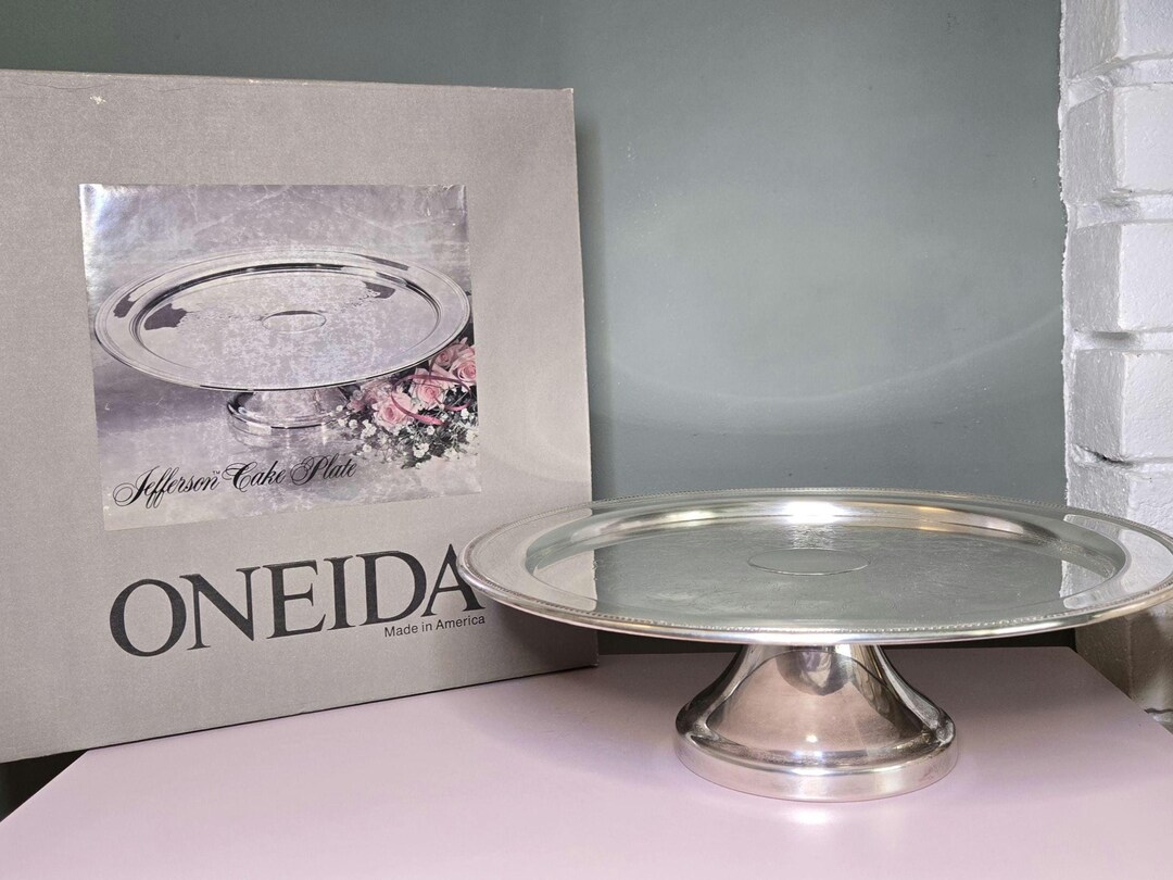Vintage Oneida Jefferson Cake Plate Silver-plated Cake Stand 12 1/2" - Etsy