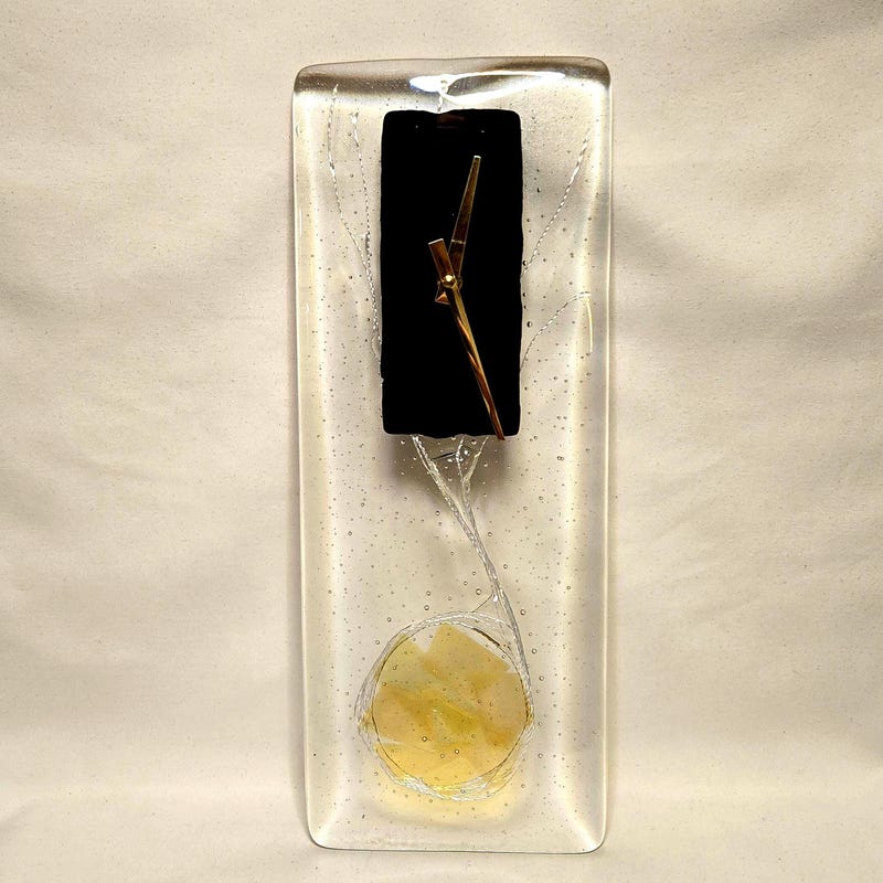 Fused Glass Clock - Etsy