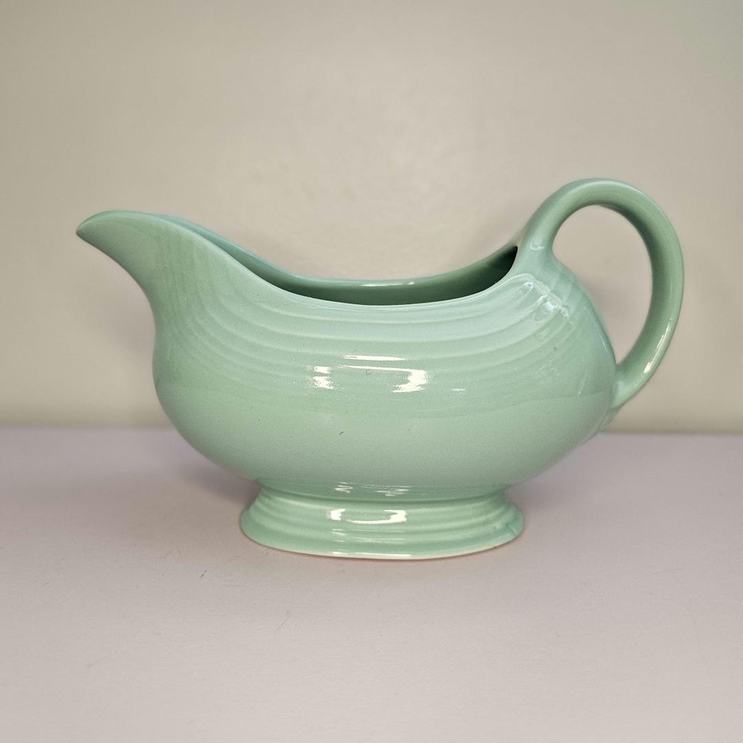 Fiesta Fiestaware Sea Mist Green (intro 1989) Open Sauce / Gravy Boat ...