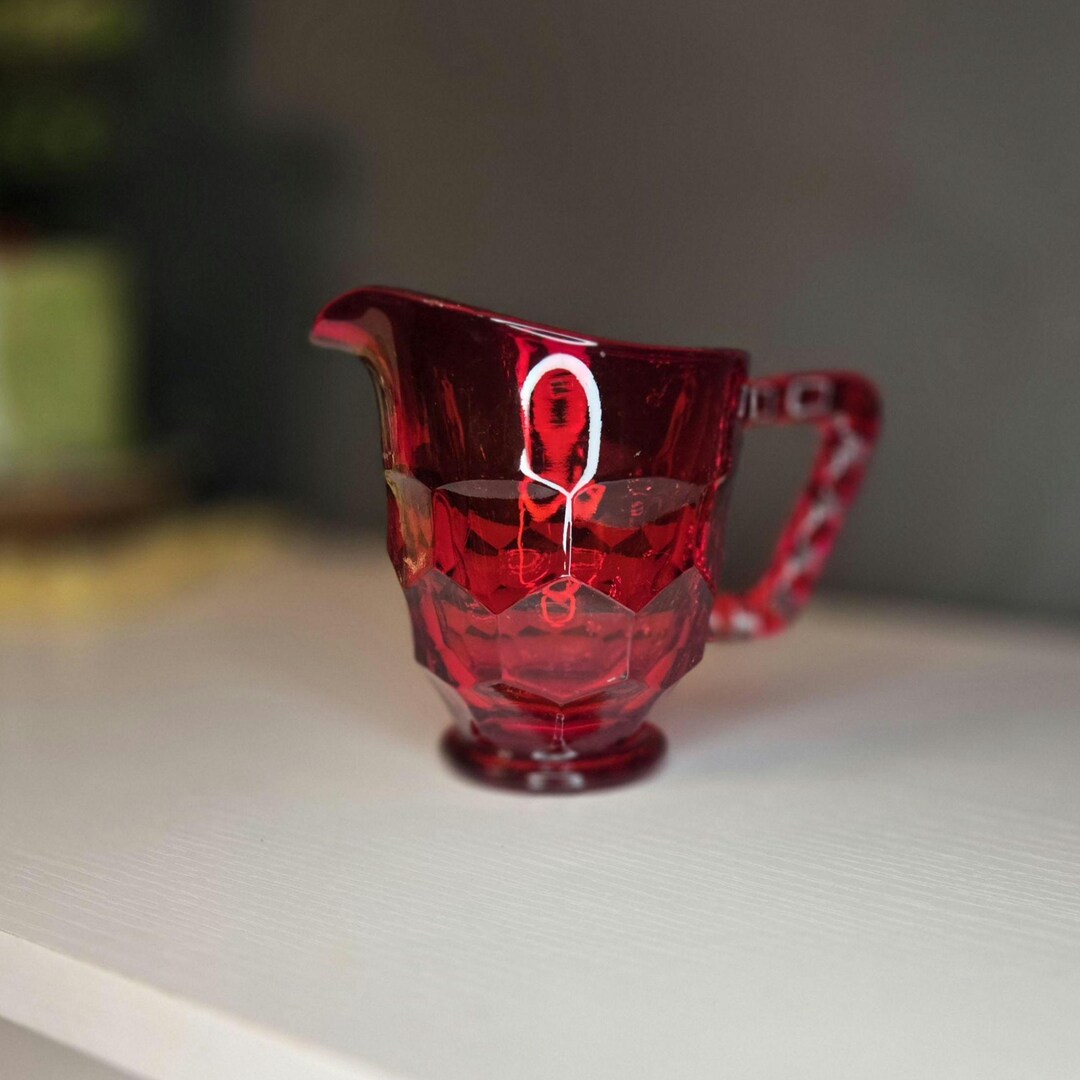 Vintage Viking Glass Ruby Red Honeycomb Glass Single Shaker - Etsy