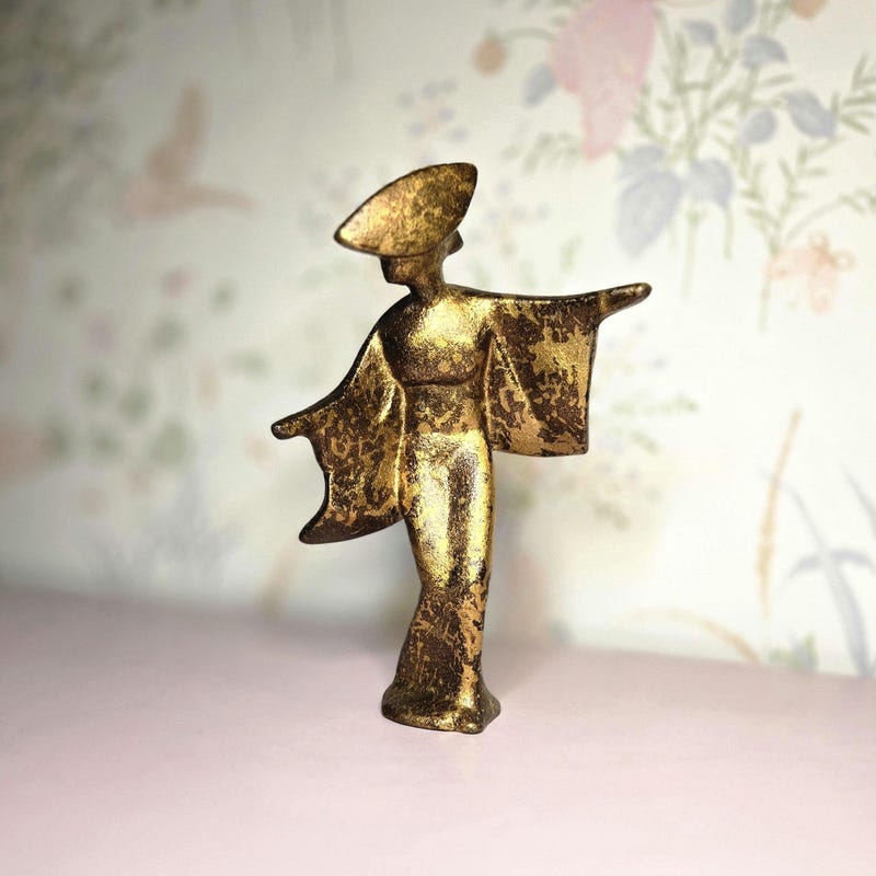 Geisha Figurine Cast Iron - Etsy
